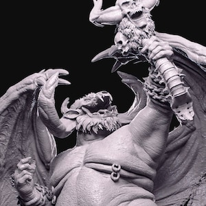 Orcus, the Lord of Bones - STLFLIX - Dnd - Fantasy RPG Miniature - 3D ...