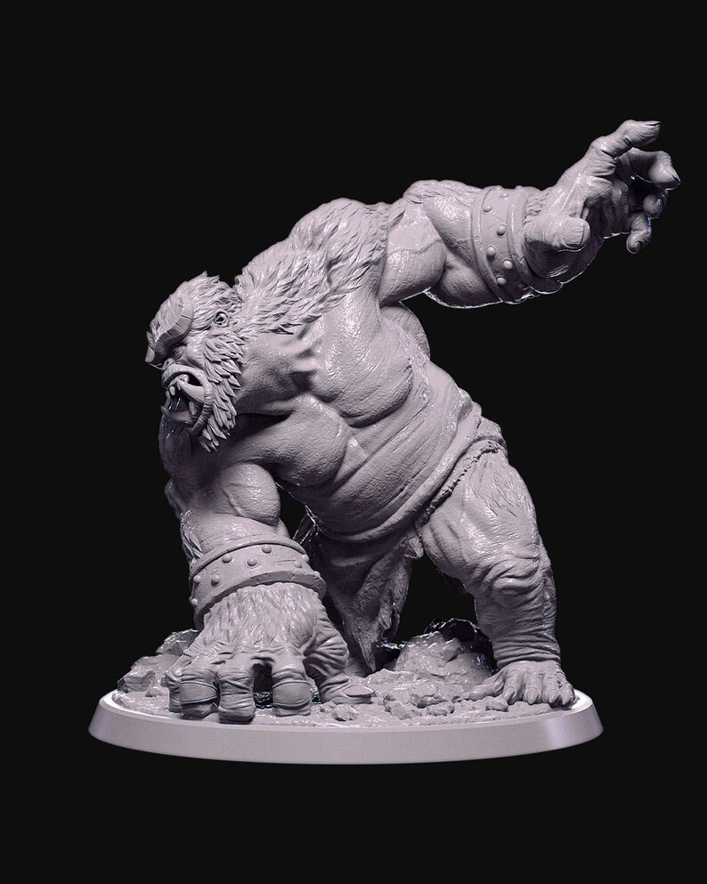 Demon Brute - STLFLIX - Dnd - Fantasy RPG Miniature - 3D Printed - Role ...