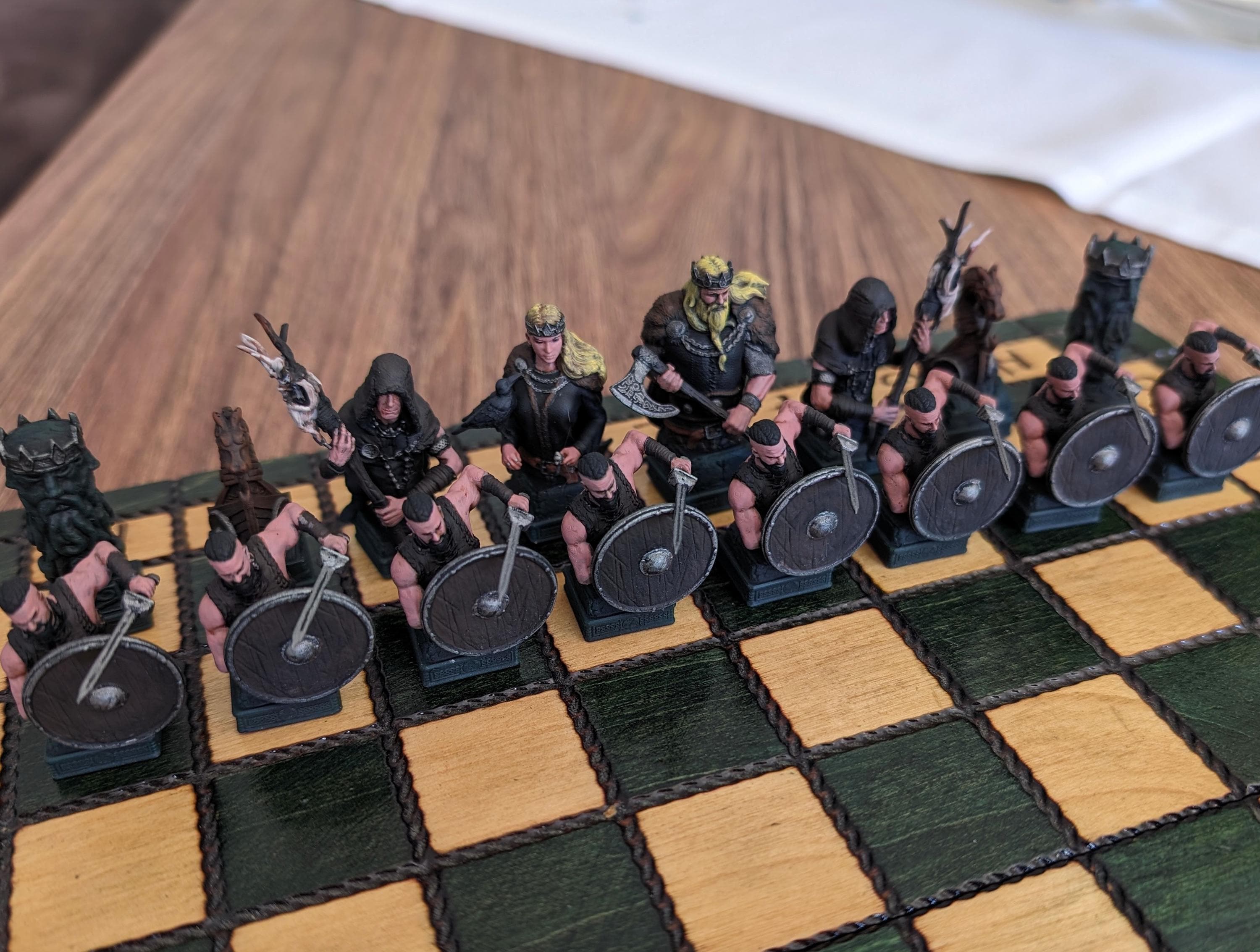 Viking Chess Pieces - 16 Parts - 3D Printed - STLFLIX - Fantasy ...