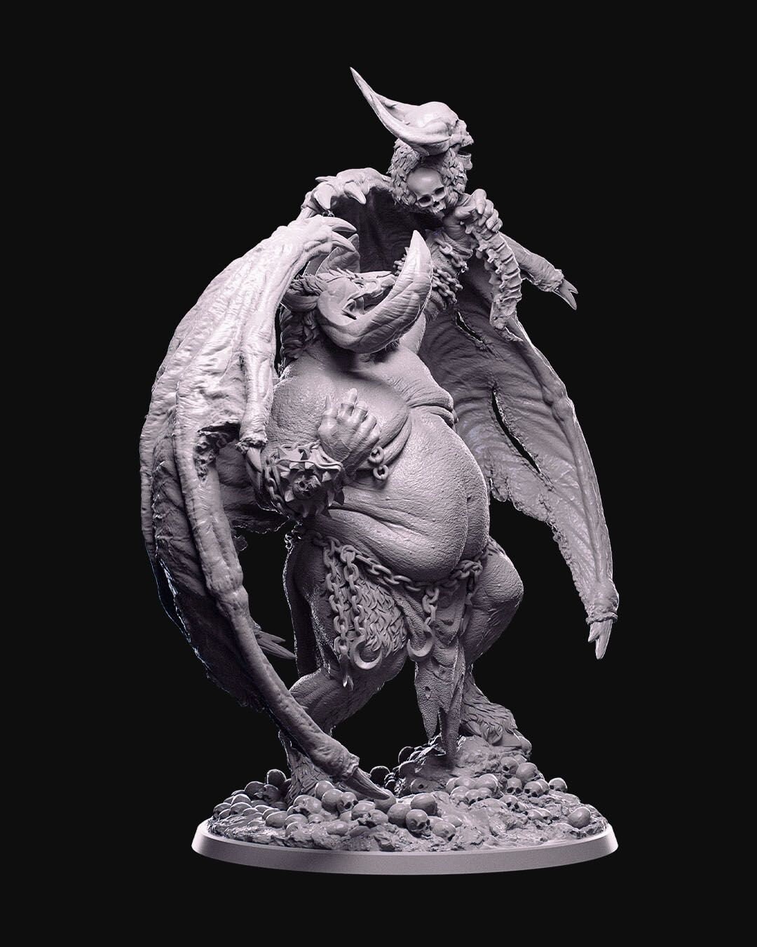 Orcus, the Lord of Bones - STLFLIX - Dnd - Fantasy RPG Miniature - 3D ...