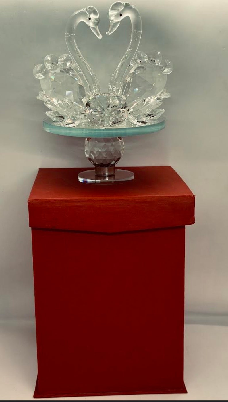 Crystal Swan Figurine / Sparkling Crystal Decor/ Crystal Swan/ Wedding ...