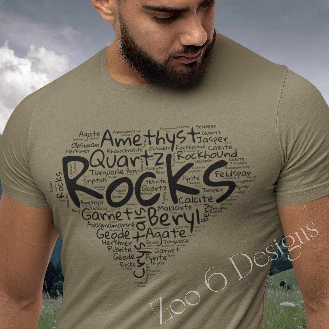 Geology Shirt Rock Collector Word Cloud Tee Rockhound Geologist T-shirt ...