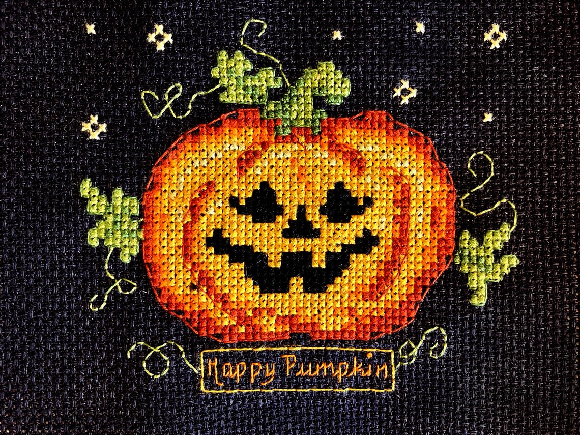 Halloween Pumpkin Cross Stitch Patterns PDF Jack-o'lanterns - Etsy