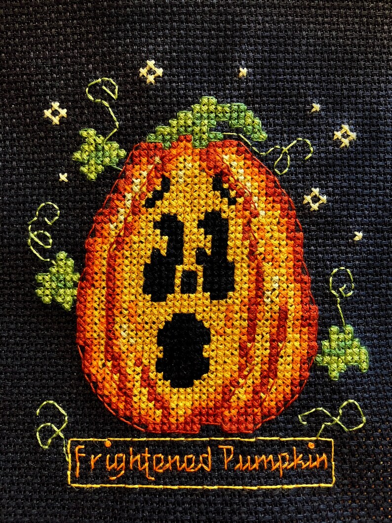Halloween Pumpkin Cross Stitch Patterns PDF Jack-o'-lanterns - Etsy