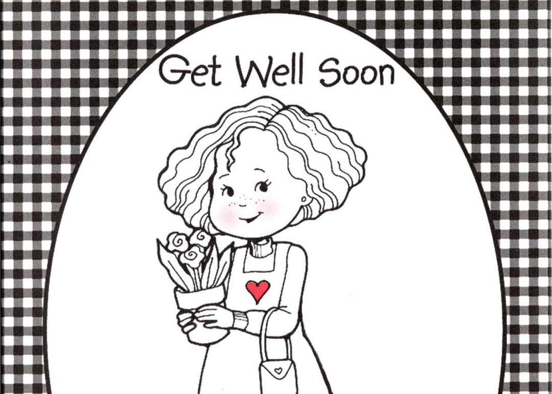 Get Well Soon Card / Sickness Card / Heart Felt Inscription ...