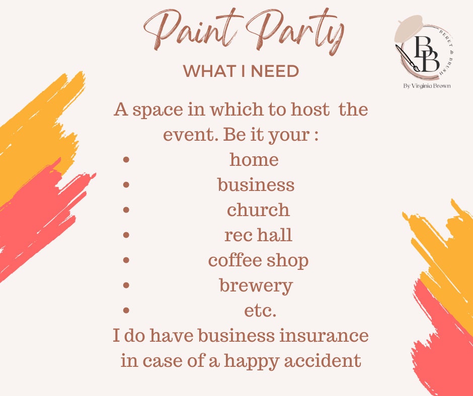 Bridal Shower Paint Party - Etsy