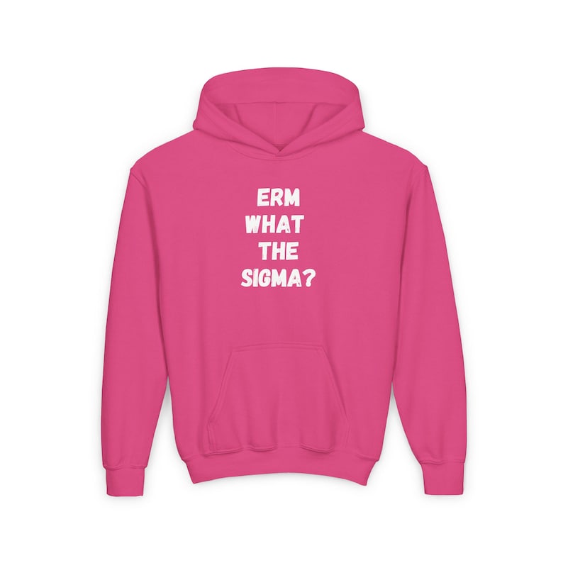 Erm What the Sigma Youth Size Hoodie, Trendy Shirt, Gift for Boys, Gift ...