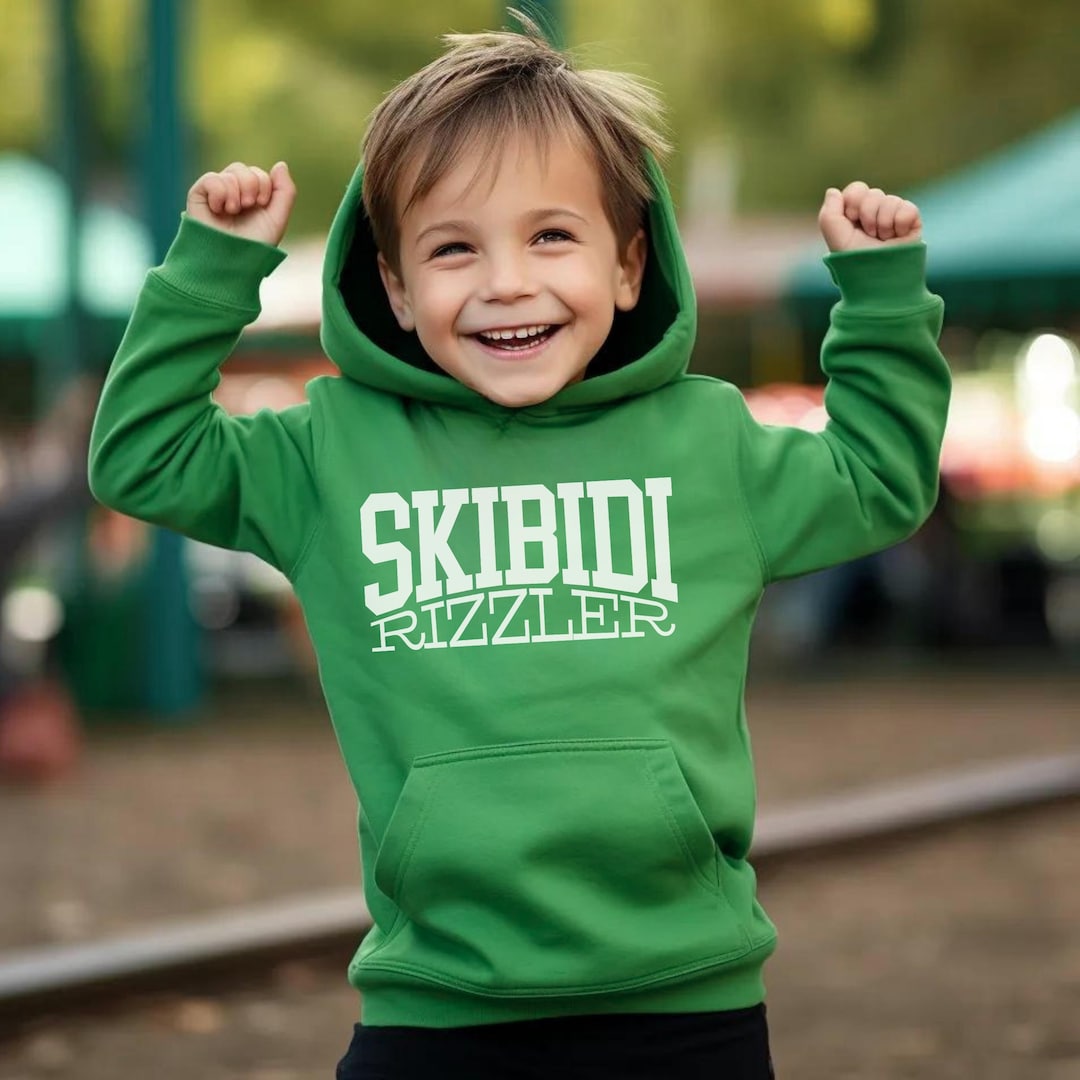 Skibidi Rizzler Youth Size Hoodie, Trendy Hoodie, Gift for Boys, Gift ...