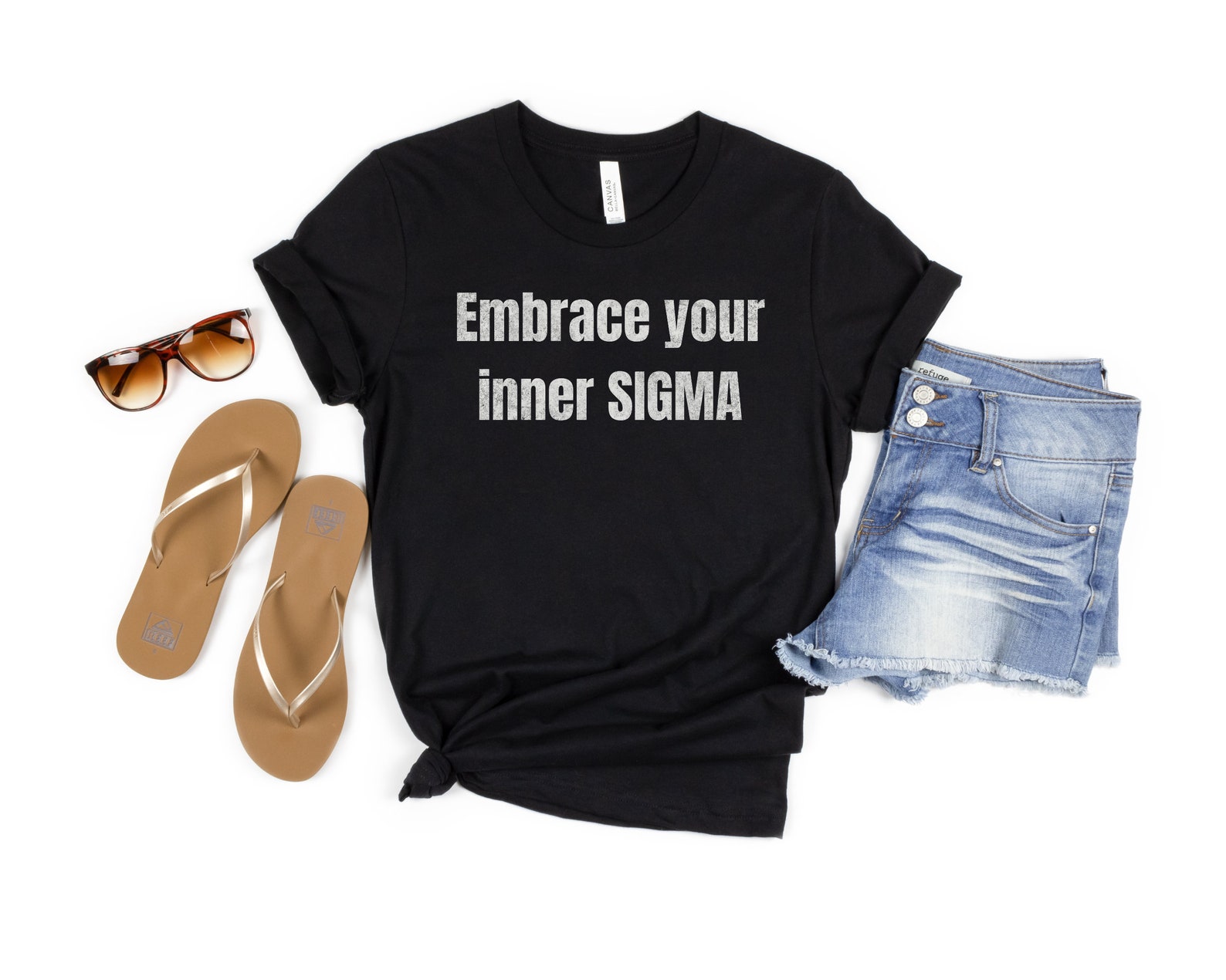 Embrace Your Inner Sigma White Letters, Trendy Shirt, Unisex, Gift for ...