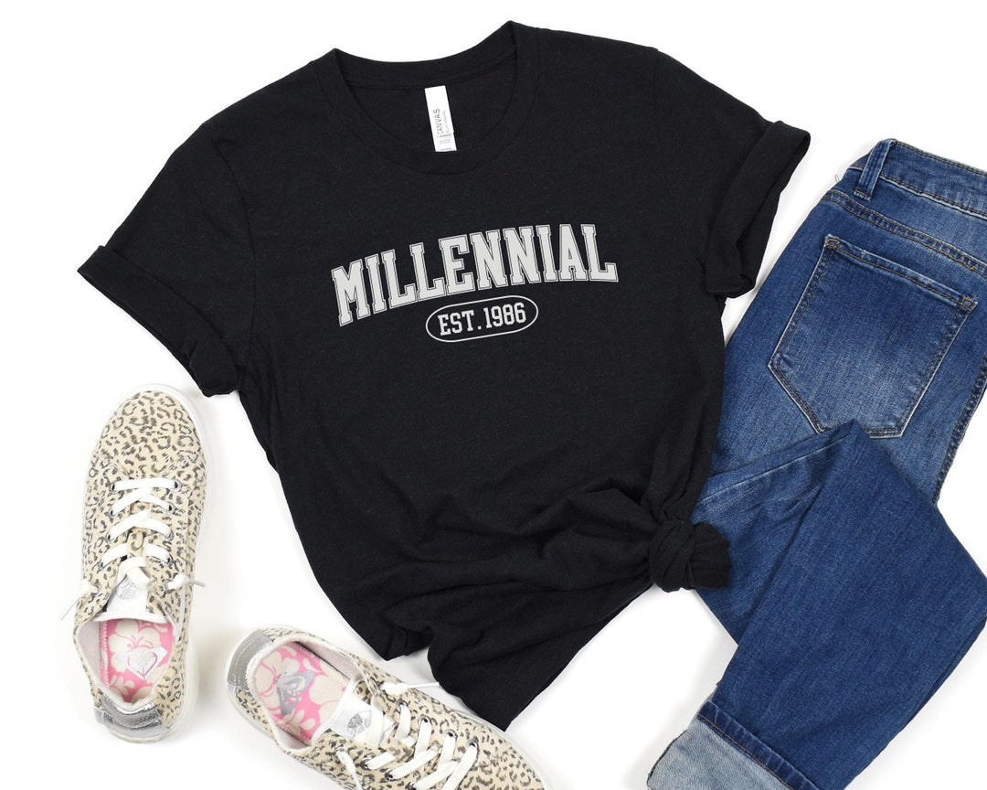 Millennial Personalized Shirt, Custom Year Unisex Shirt, Custom Est ...