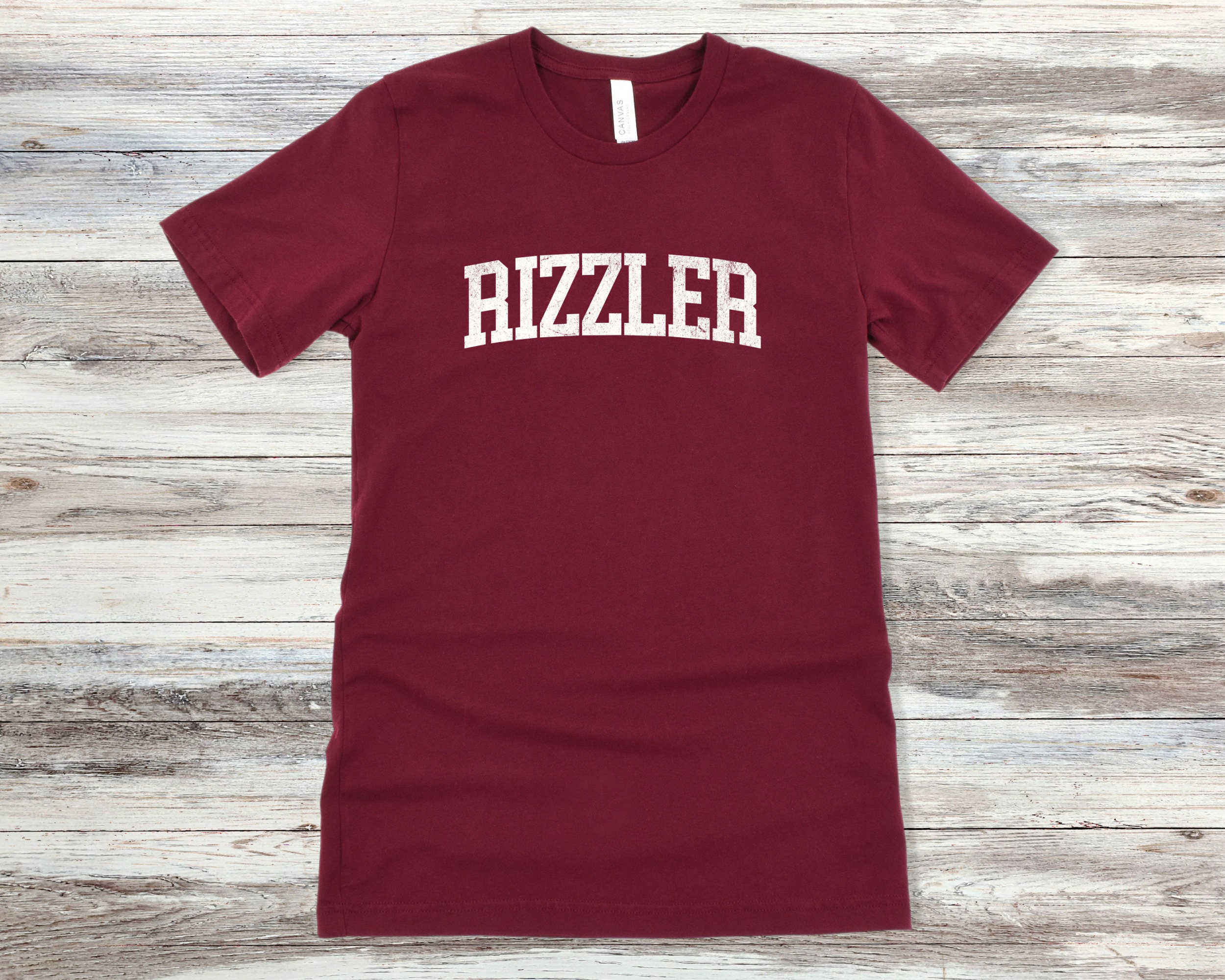 Rizzler White Letters Unisex, Trendy Shirt, Unisex, Gift for Boyfriend ...