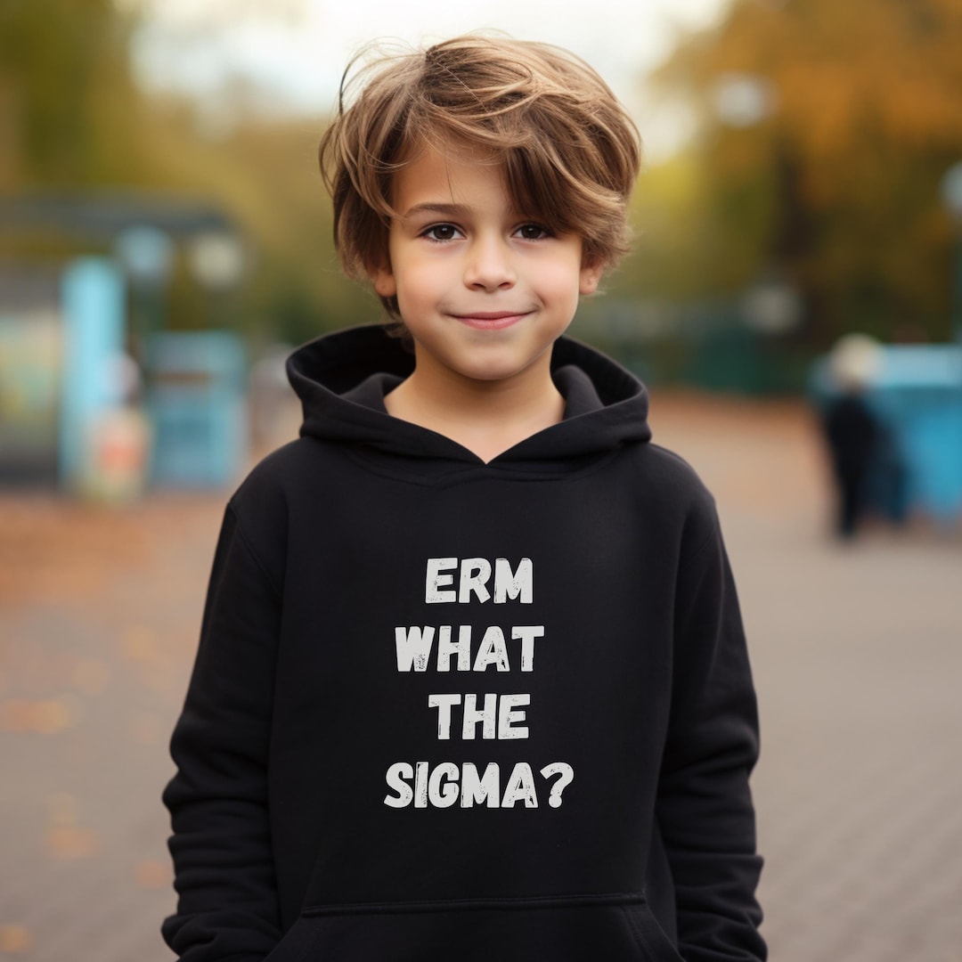 Erm What the Sigma Youth Size Hoodie, Trendy Shirt, Gift for Boys, Gift ...