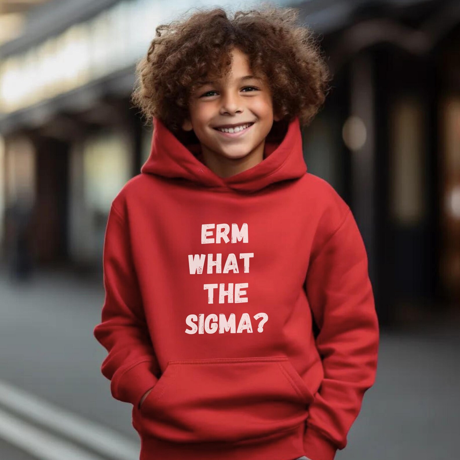 Erm What the Sigma Youth Size Hoodie, Trendy Shirt, Gift for Boys, Gift ...