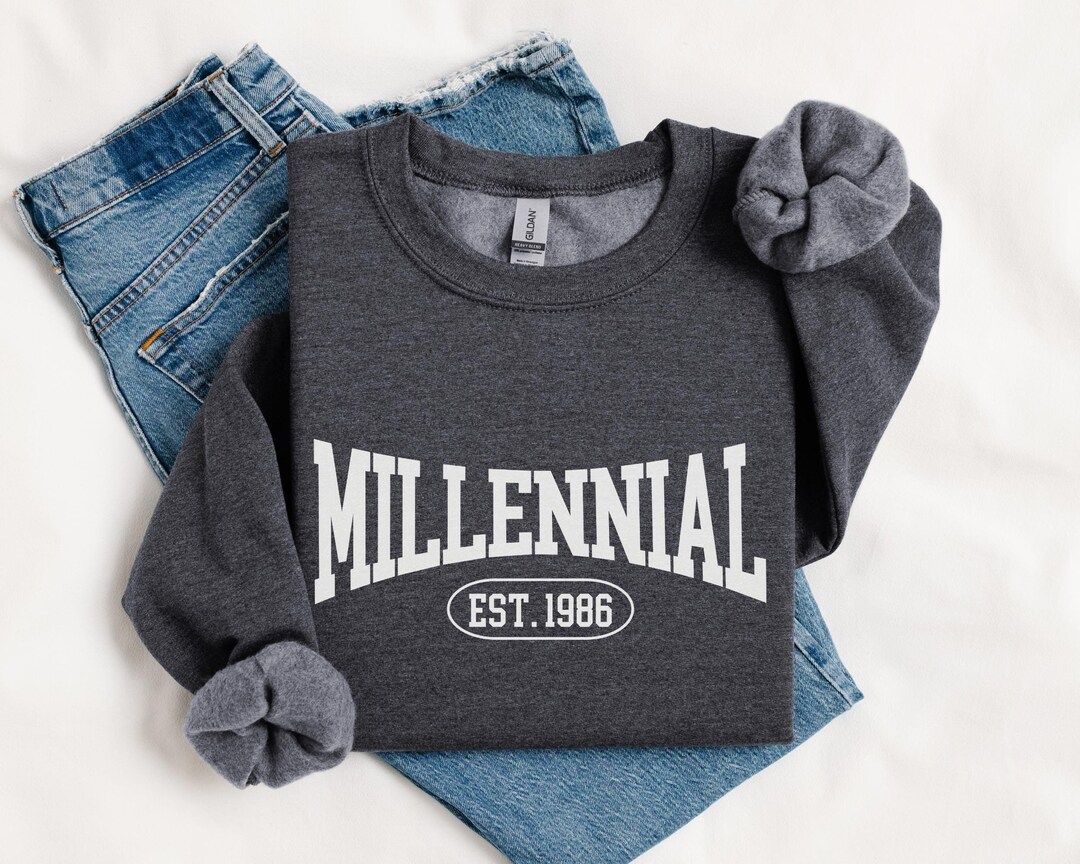 Millennial Custom Sweatshirt, Custom Year Unisex Shirt, Personalized ...