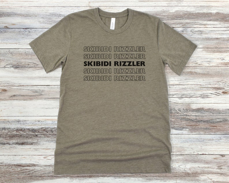 Skibidi Rizzler Black Letters Shirt, Trendy Shirt, Unisex, Gift for ...
