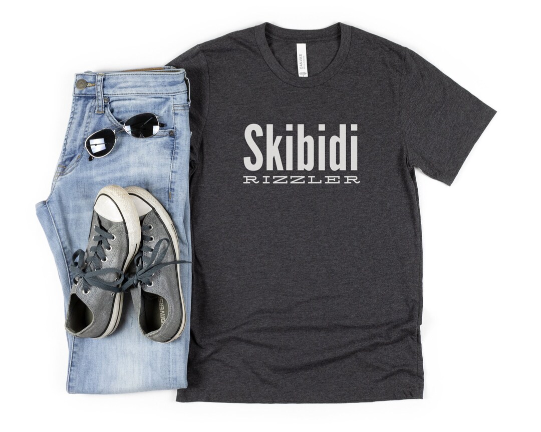 Skibidi Rizzler White Letters Unisex, Trendy Shirt, Unisex, Gift for ...