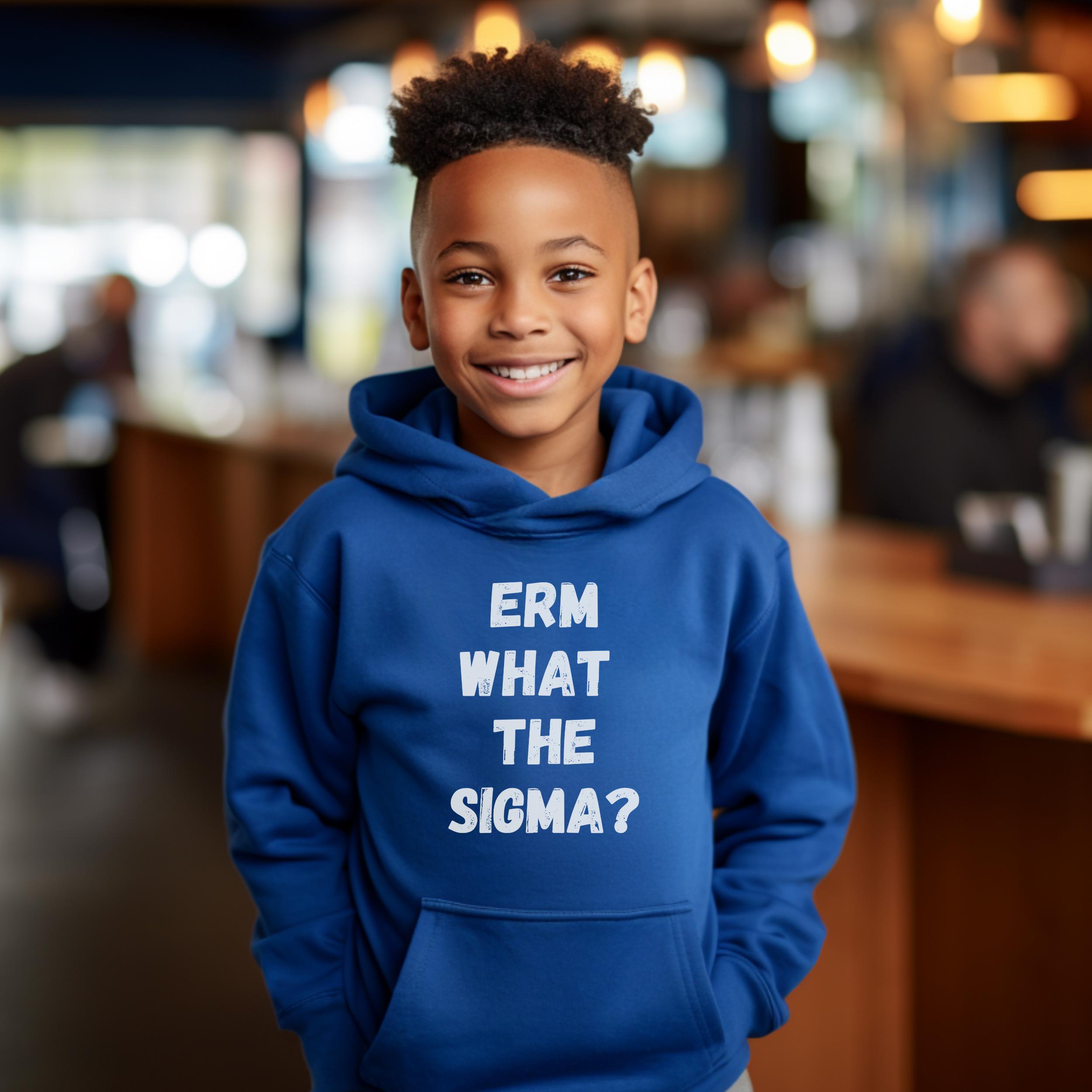 Erm What the Sigma Youth Size Hoodie, Trendy Shirt, Gift for Boys, Gift ...