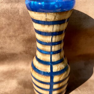 Blue Denim Resin/epoxy & Wood Vase - Etsy