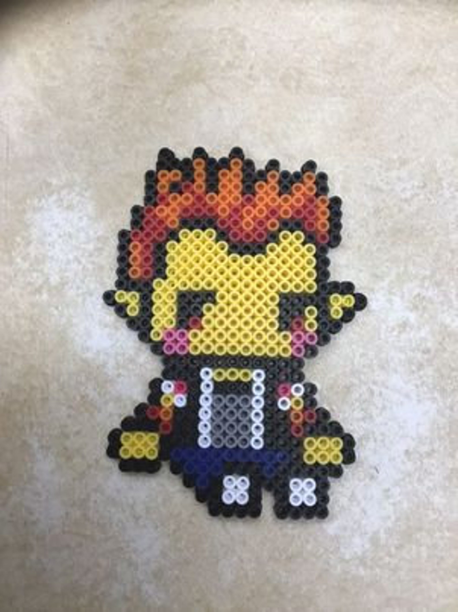 Monster Girl Fire boy Perler - Etsy