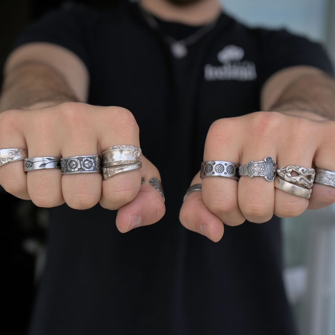 Mystery Spoon Ring| Unisex | Silverware Rings| Stainless Spoon Ring ...