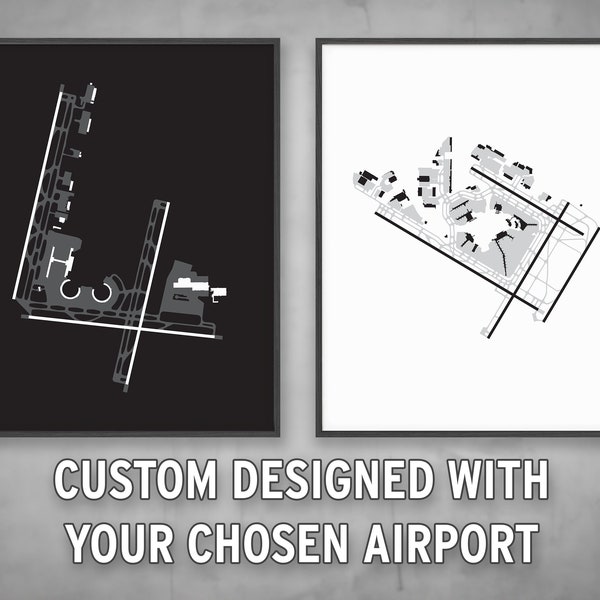 Custom Airport Map Poster - Etsy