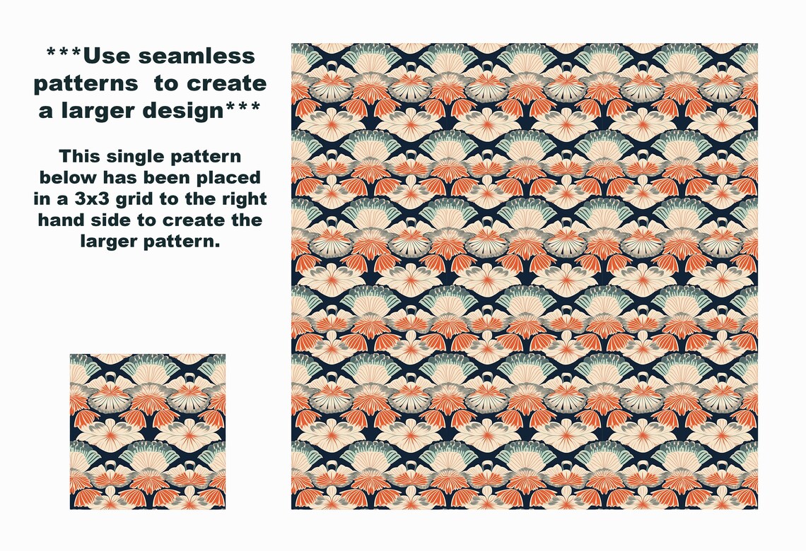 Jolly Japanese Seamless Paper / Pattern printable Japanese Fabric, Jpeg ...