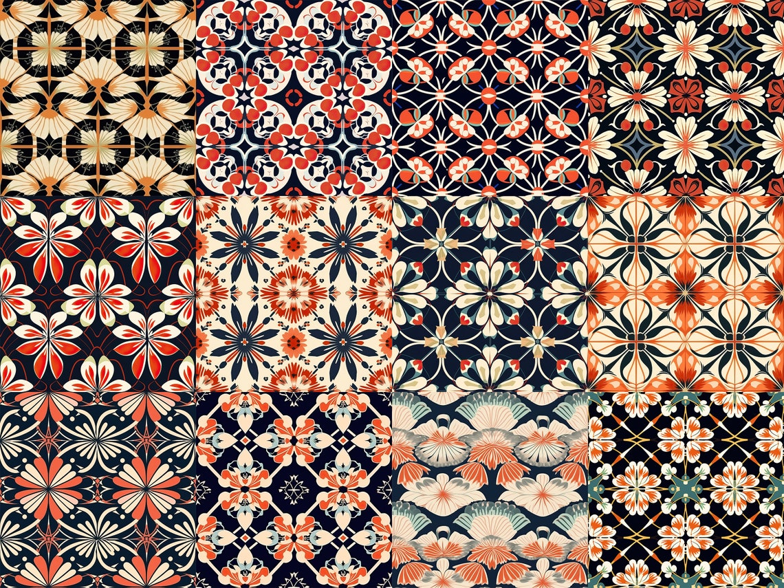 Jolly Japanese Seamless Paper / Pattern printable Japanese Fabric, Jpeg ...