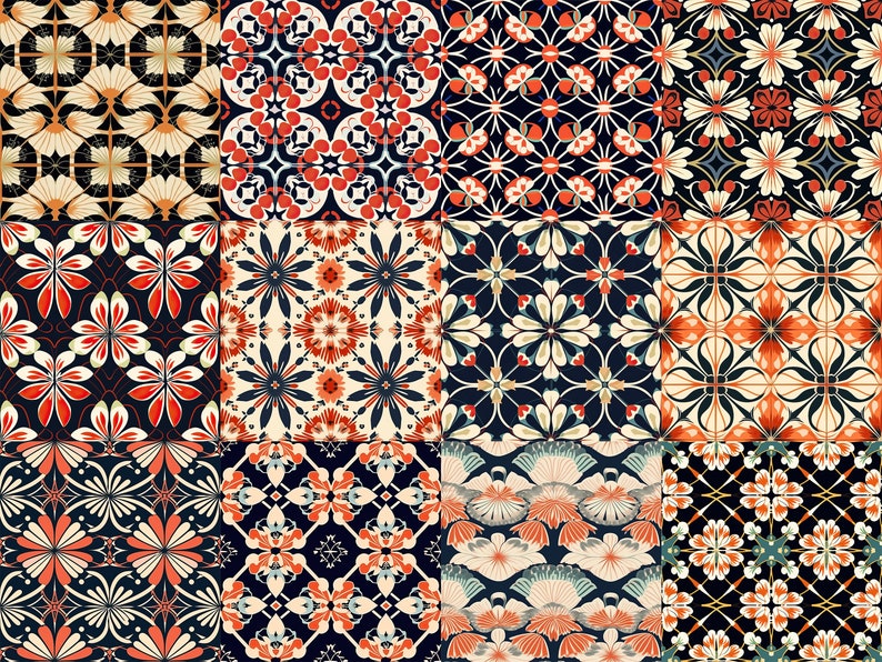 Jolly Japanese Seamless Paper / Pattern printable Japanese Fabric, Jpeg ...