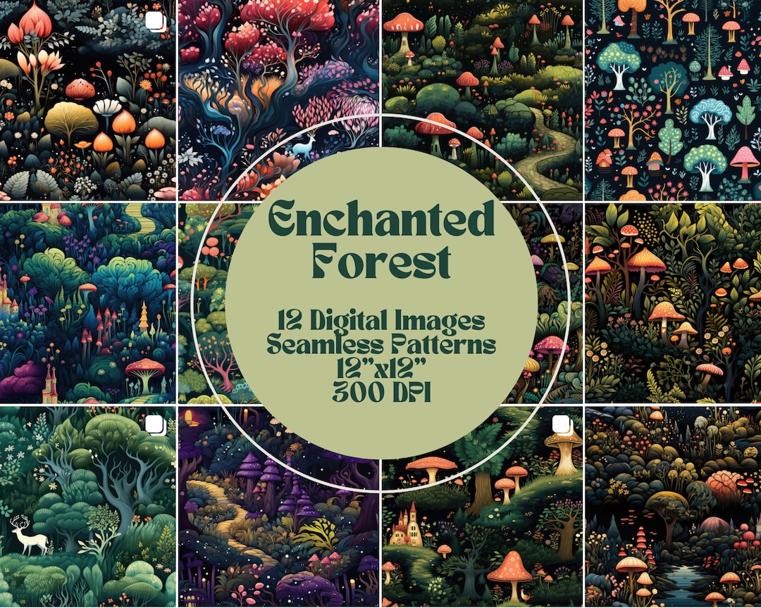 Enchanted Forest Seamless Paper /pattern enchanted Forest - Etsy