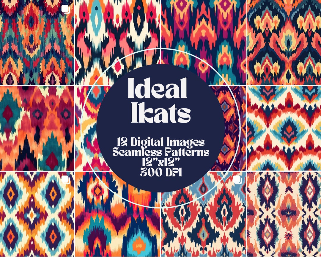 Ideal Ikat Seamless Paper / Pattern printable Paper jpeg, Png ...