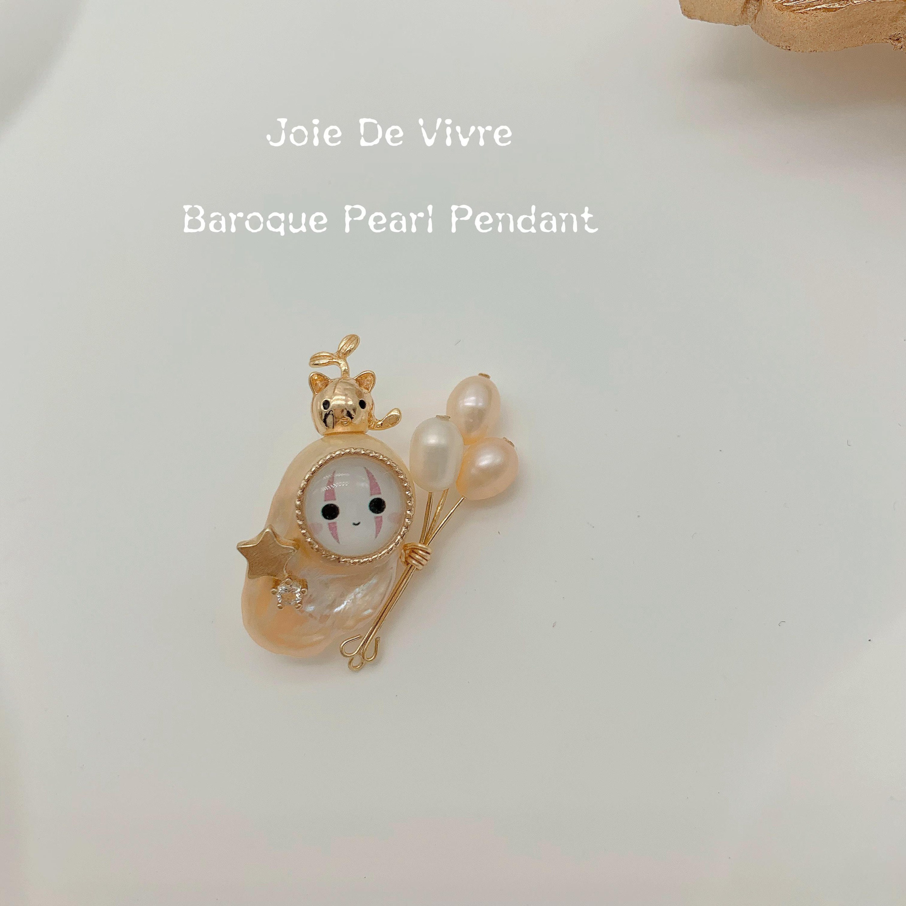 Natural Baroque Pearl Necklace Pendant, Devil Angel,no Face,birthday ...