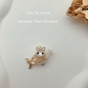 Natural Baroque Pearl Necklace Pendant, Devil Angel,no Face,birthday ...