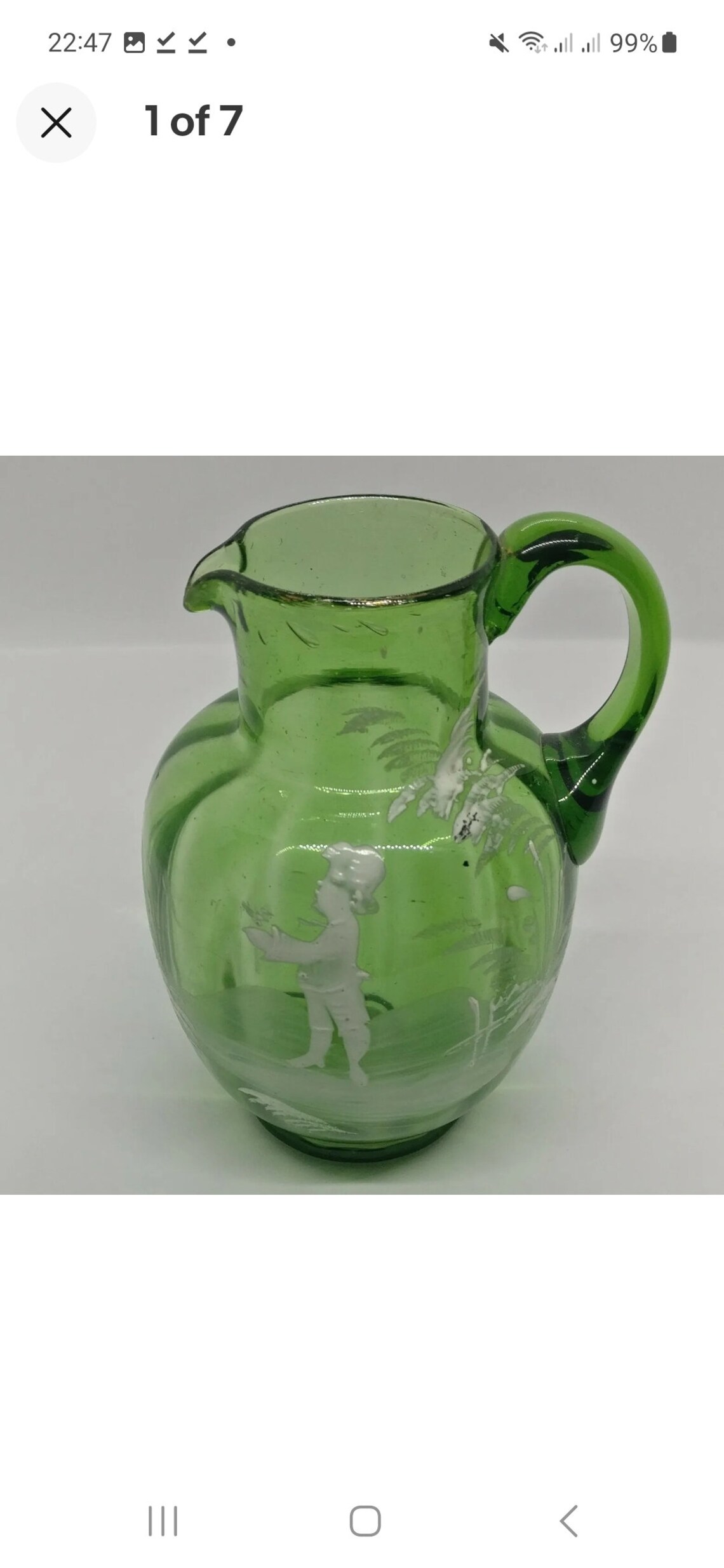 Mary Gregory Vase - Etsy