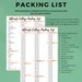 Printable College Packing List, Back to School, Packing Checklist ...