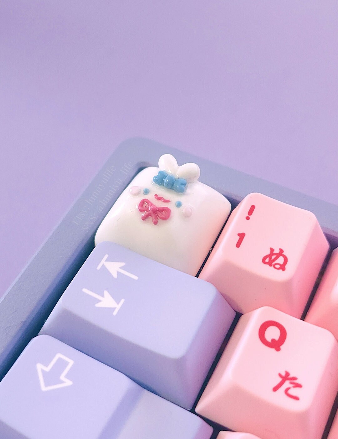 White Rabbit Candy Keycap | Artisan Keycap for Mechanical Keyboard ...