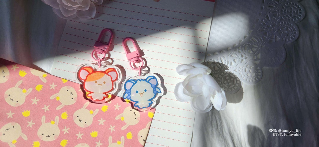 Hamtaro & Bijou Ham Ham 1.5" Acrylic Keychain Charm | Hamster ...