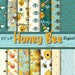 Honeybee Digital Paper - Etsy