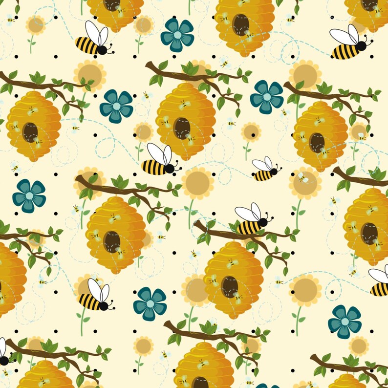 Honeybee Digital Paper - Etsy