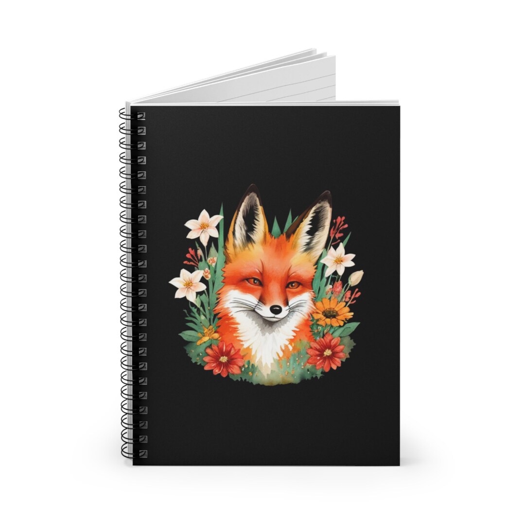 Foxy Spiral Notebook Journal Ruled Line - Etsy