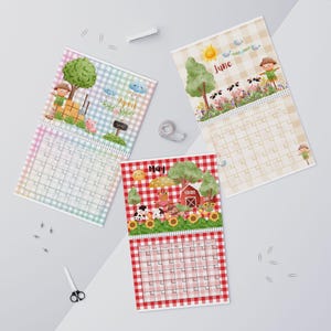 Baby Farm Animals Perpetual Calendar - Undated, Fill-in-the-blank ...