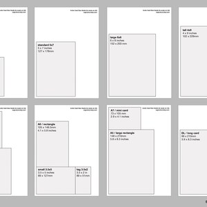 Printable Invite Card Size Guide - A4 and Letter Size - Wedding Invite ...