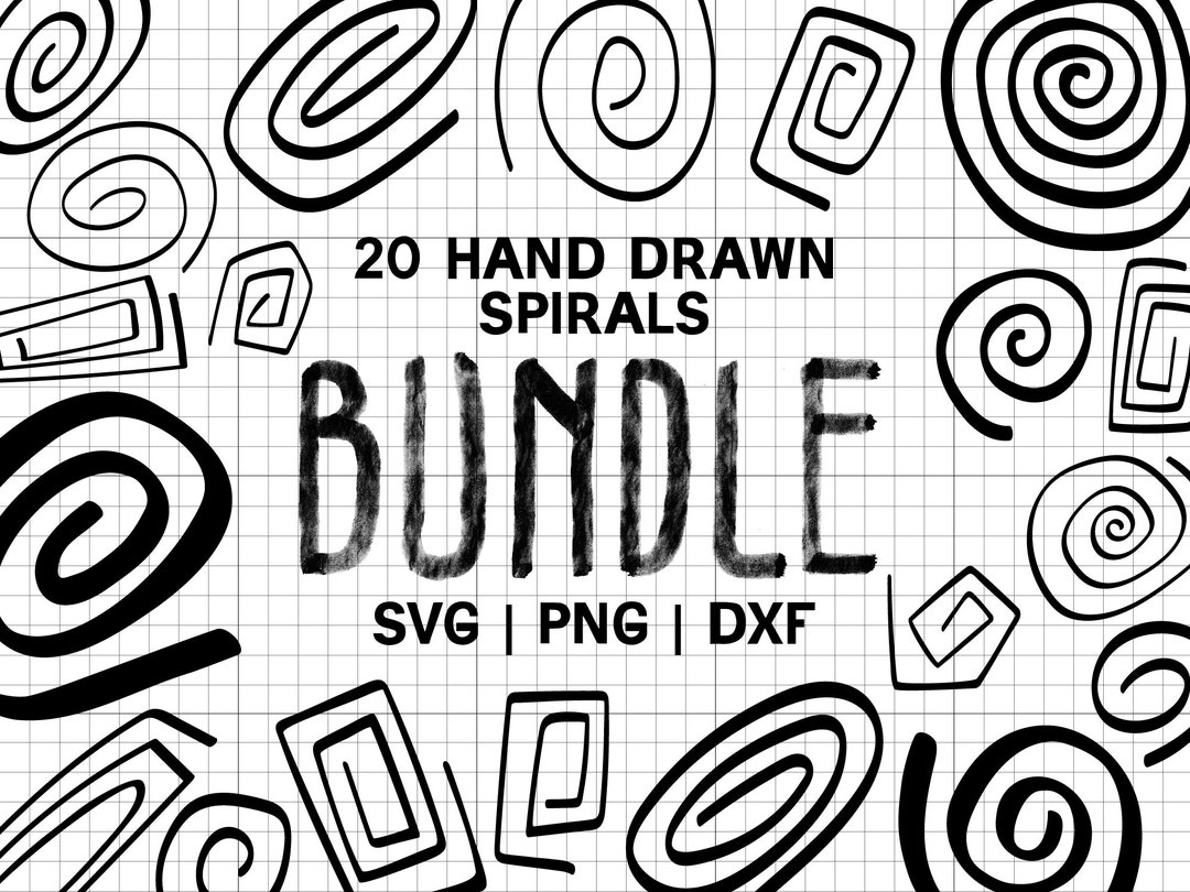 20 Spirals SVG Bundle Spiral SVG for Cricut Cut File Digital Download ...