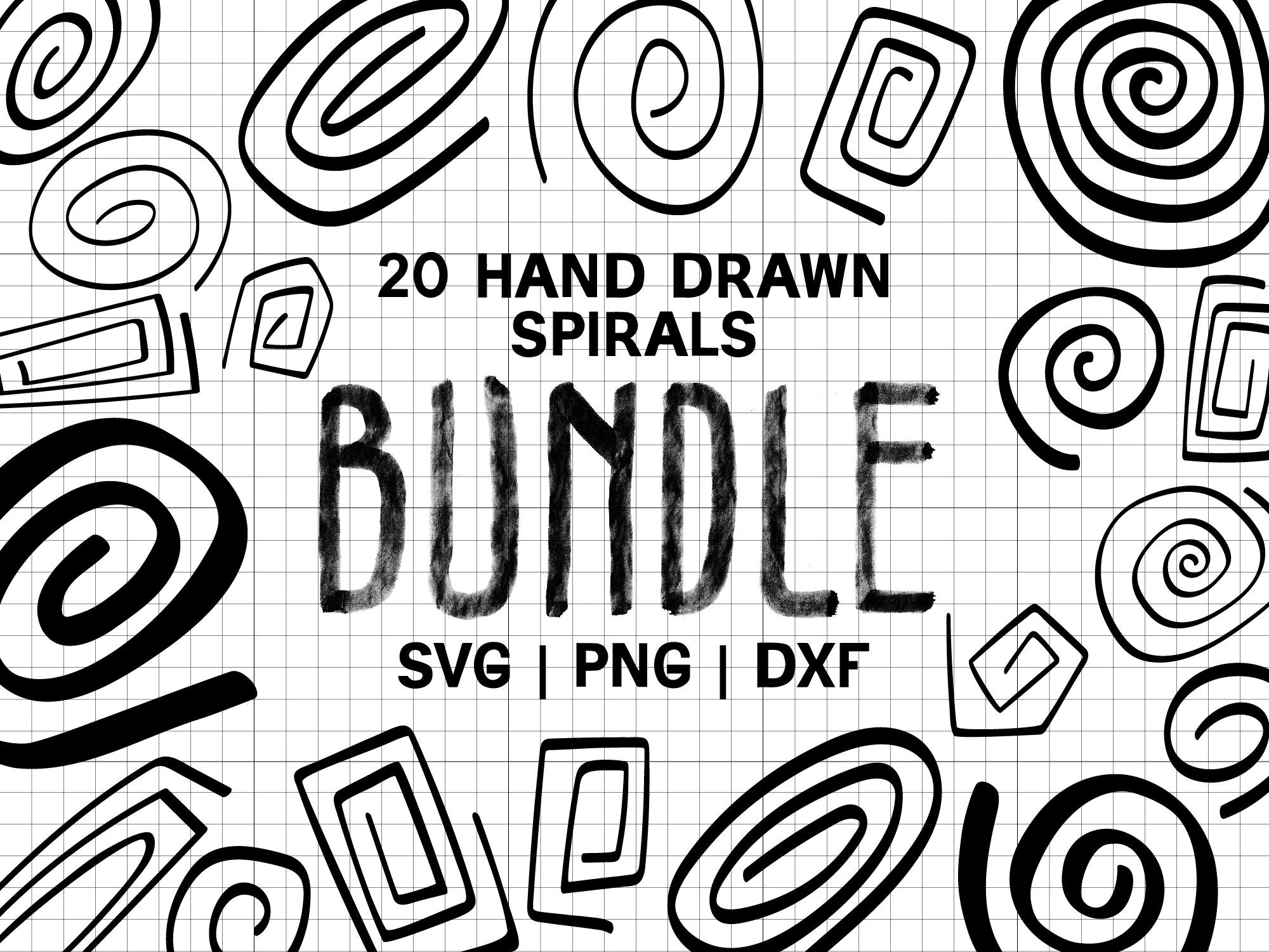 20 Spirals SVG Bundle Spiral SVG for Cricut Cut File Digital Download ...