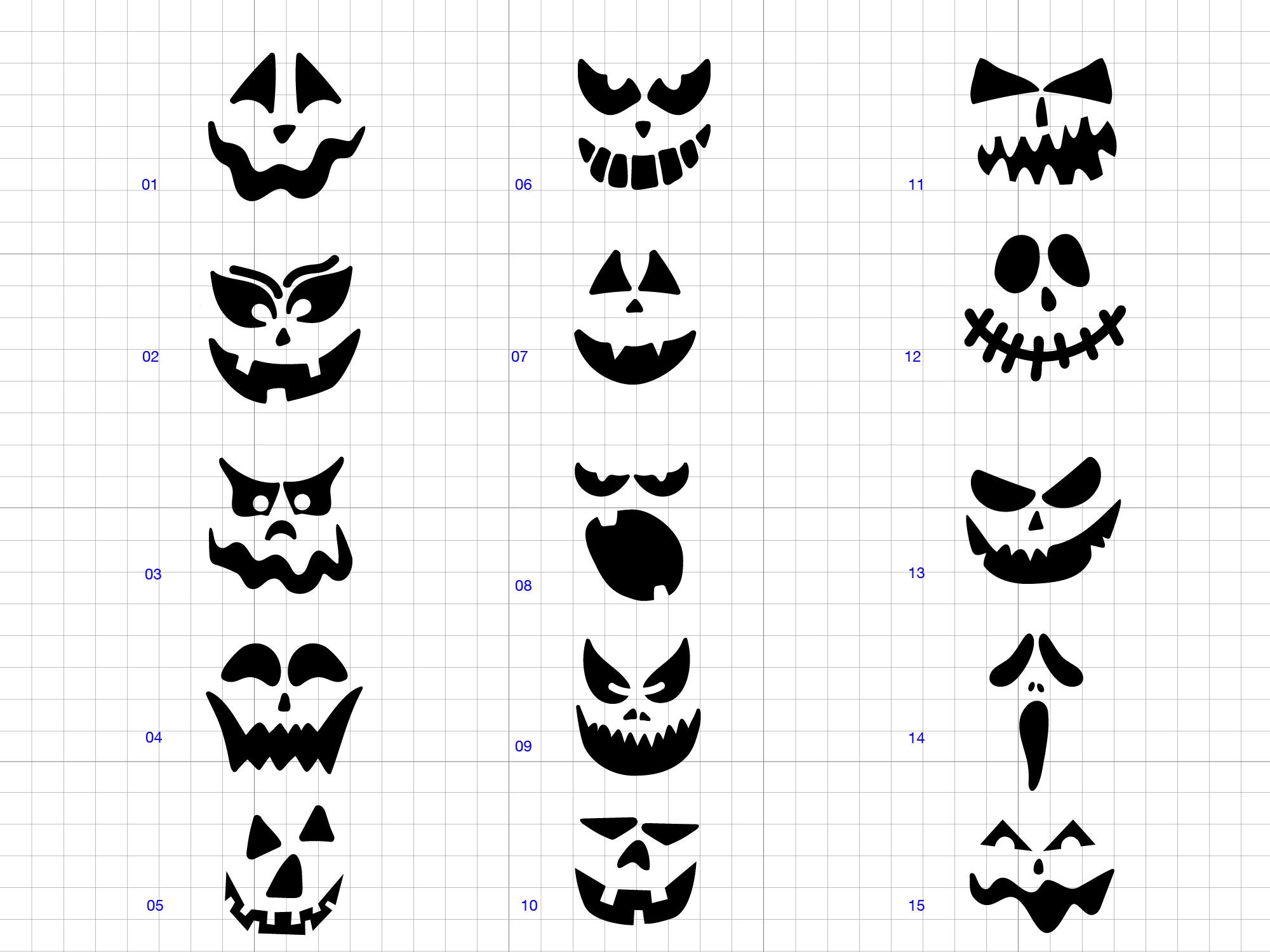30 Pumpkin Faces SVG Bundle Fall SVG Bundle Halloween SVG - Etsy