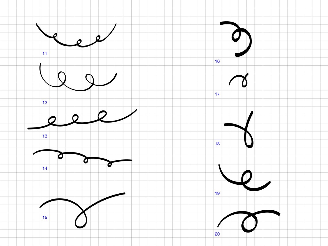 20 Squiggles SVG Bundle - Squiggles SVG for Cricut - Cut File - Digital ...