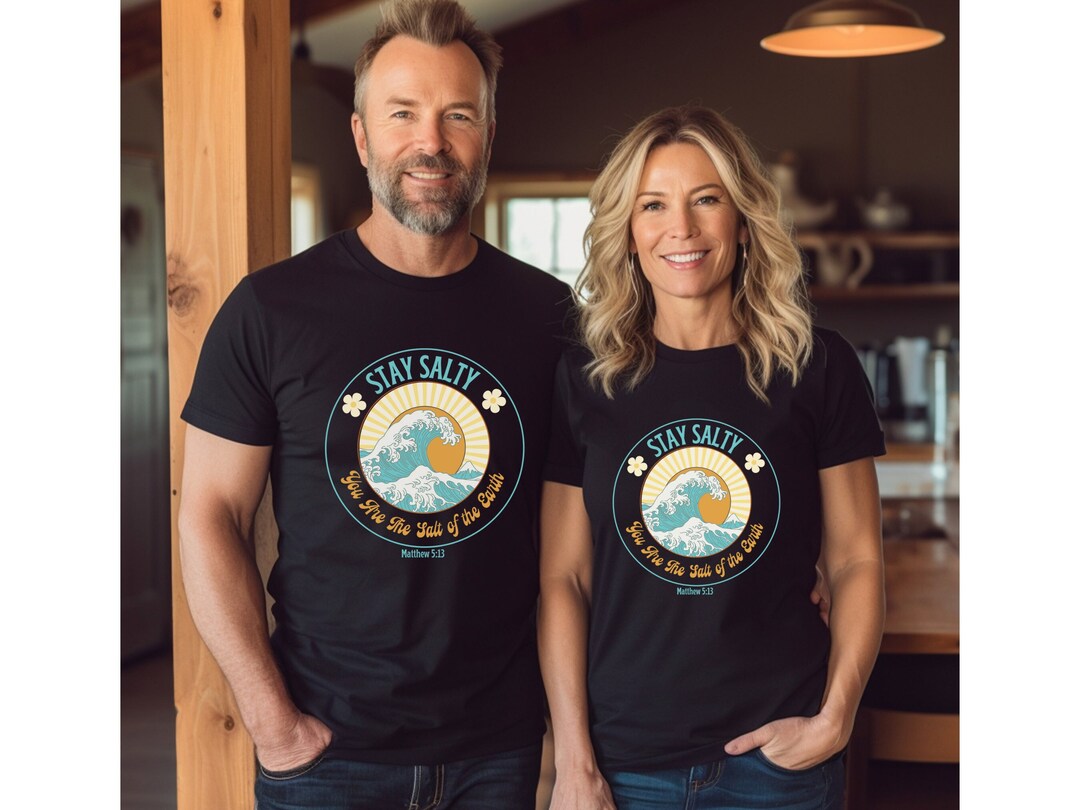 Couples Trendy Retro Christian Aesthetic Bible Verse Shirt, Men/women ...