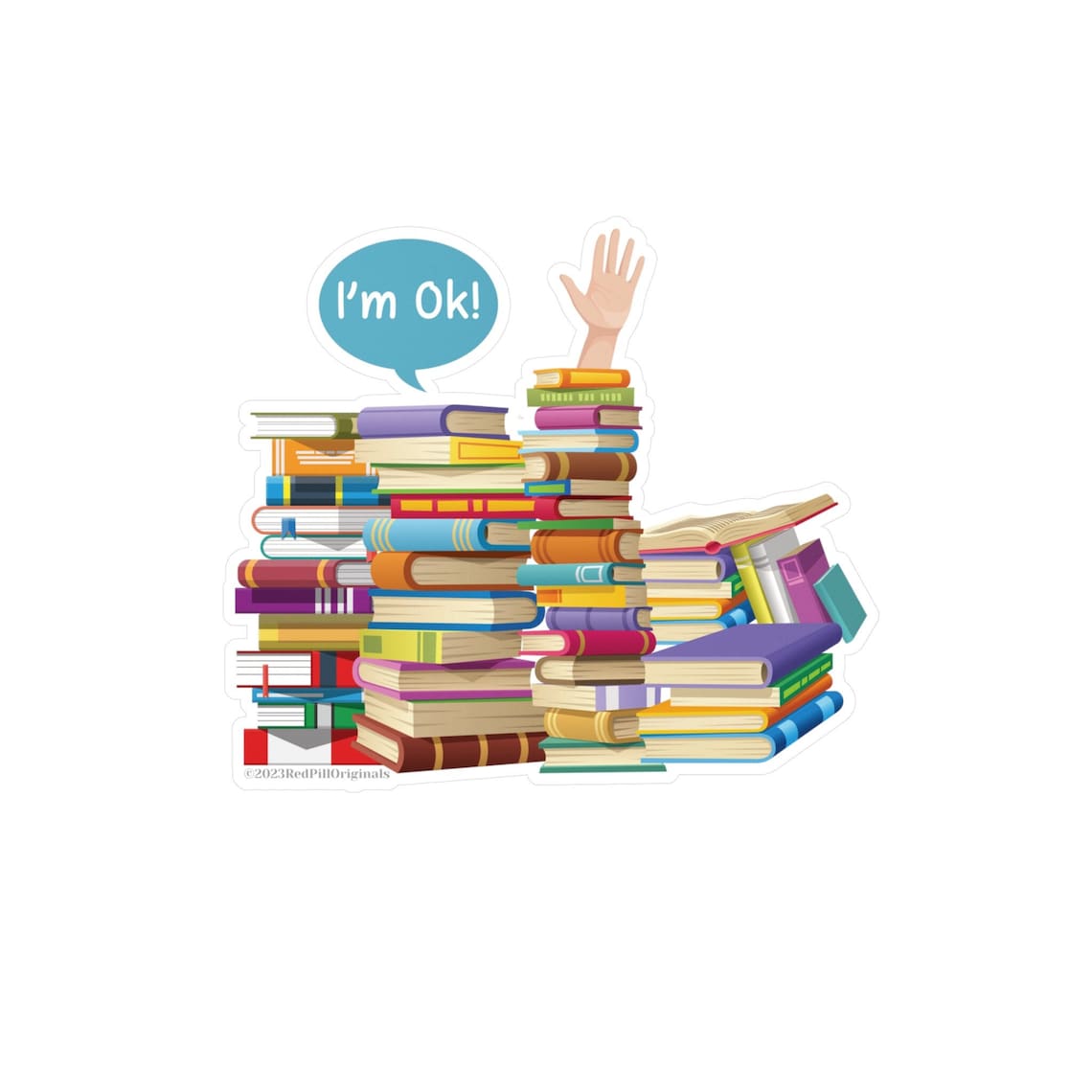 Funny Book Lovers Kiss-cut Vinyl Decals in 3 Sizes. Librarian, Teacher ...