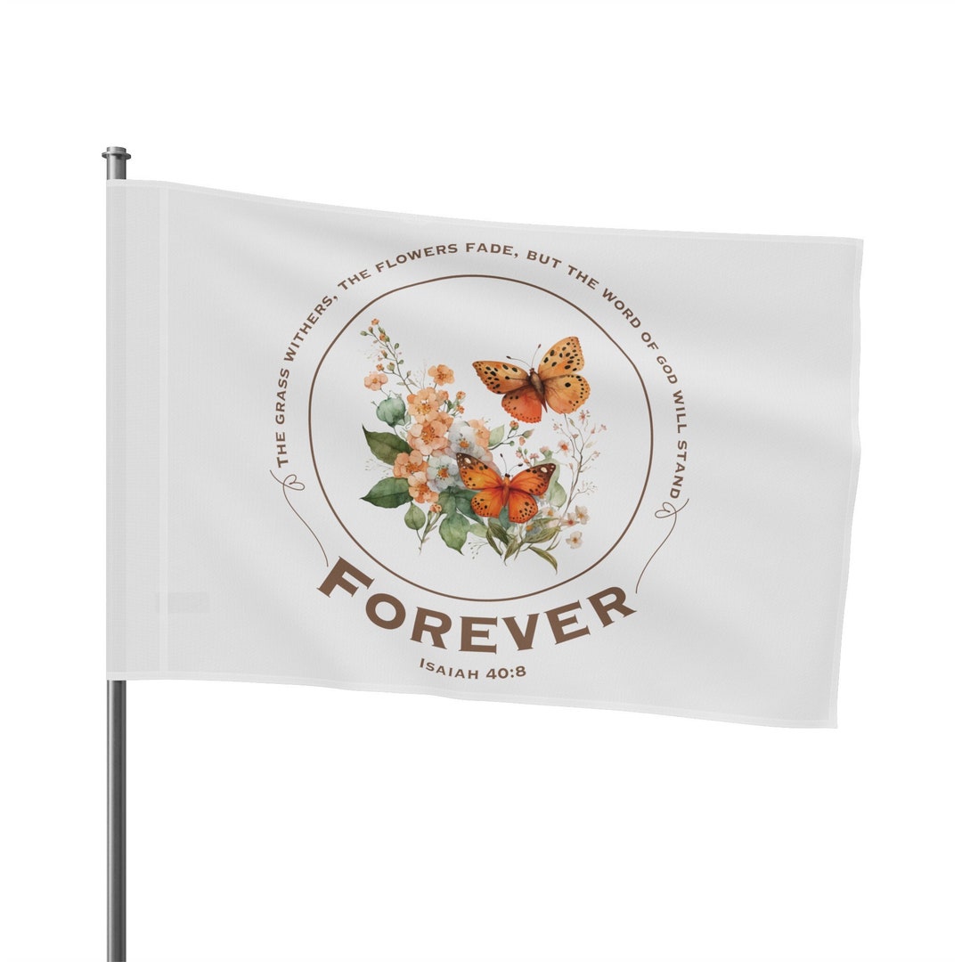 Christian Bible Verse Horizontal Yard Flag, Catholic/religious House ...