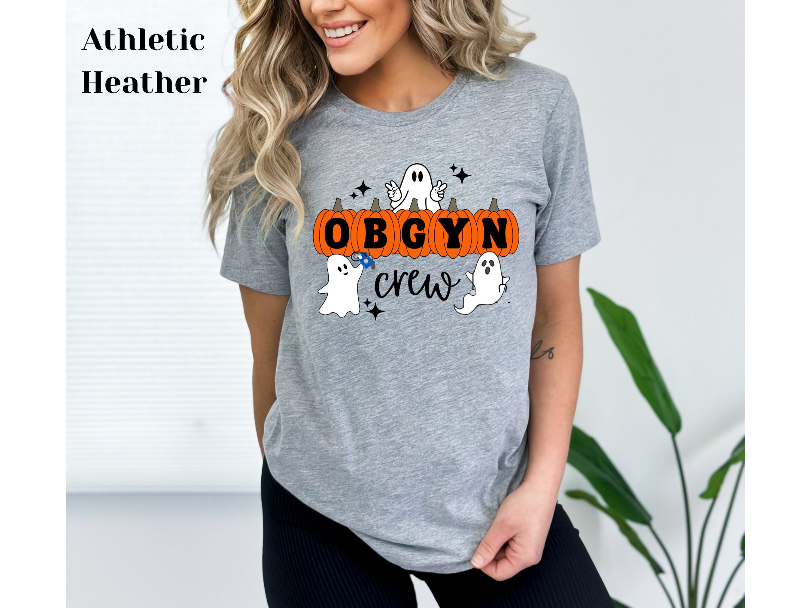 OBGYN Crew Halloween Retro Ghost & Pumpkin Shirt for - Etsy