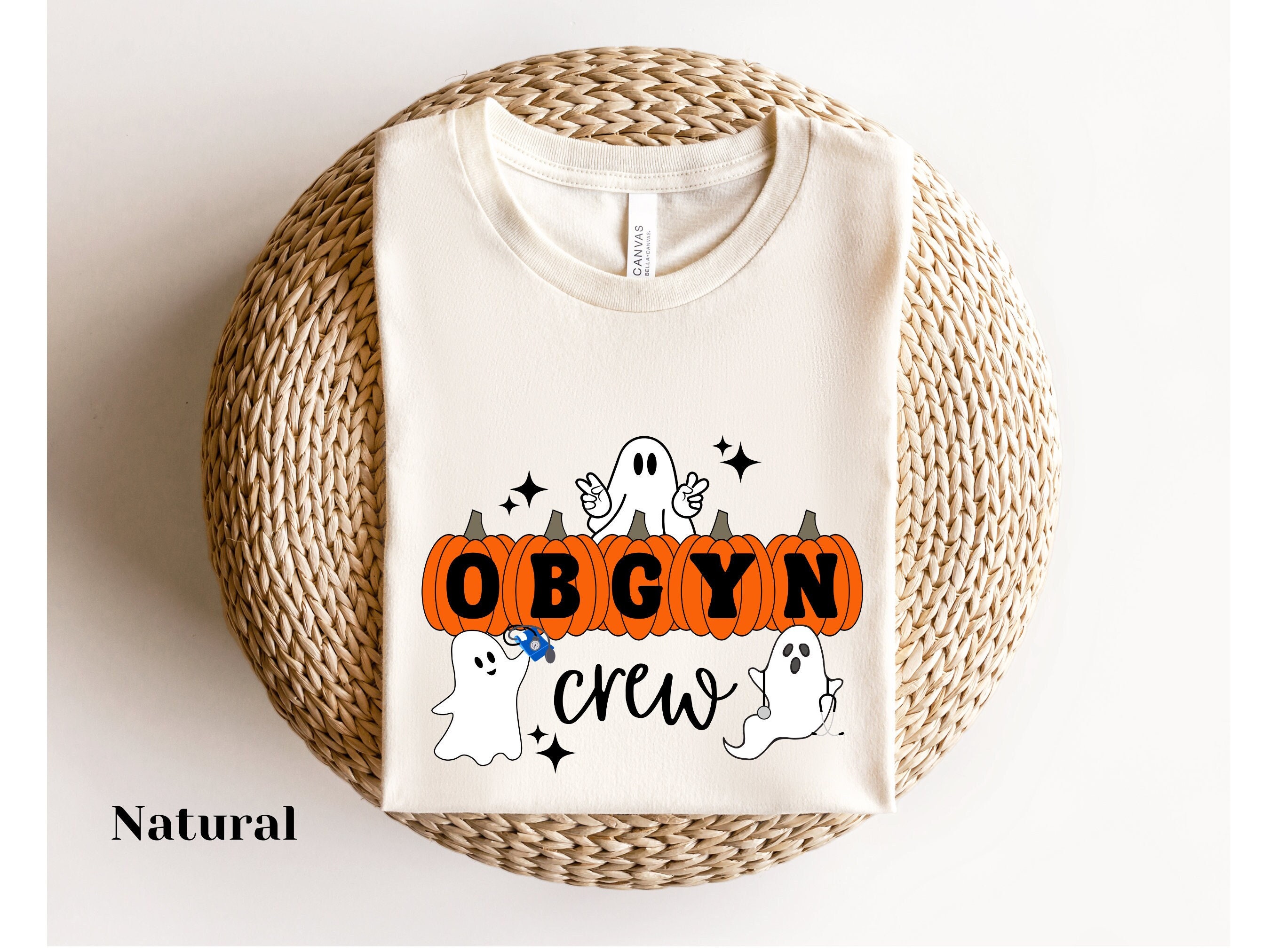 OBGYN Crew Halloween Retro Ghost & Pumpkin Shirt for - Etsy